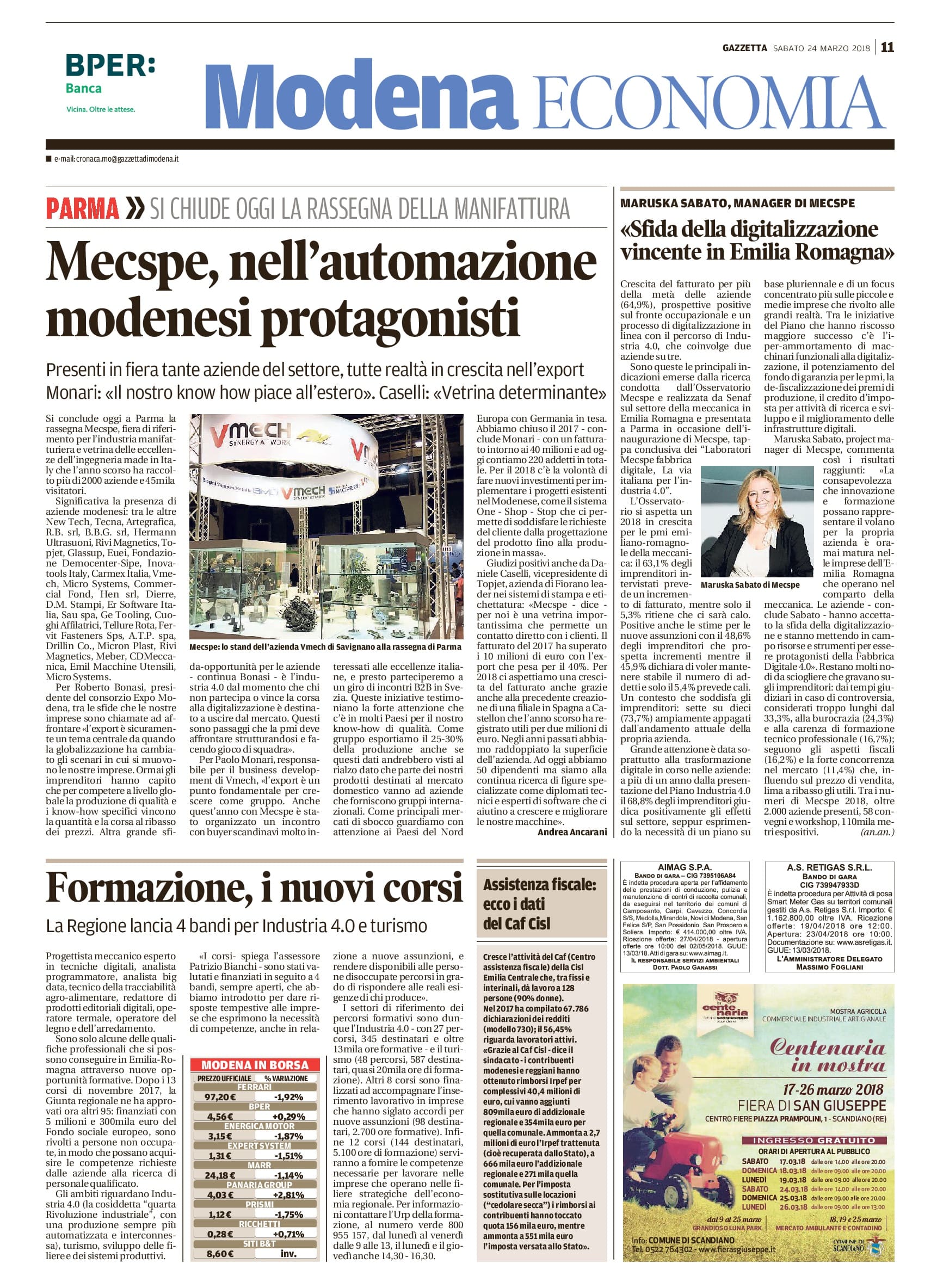 MEC-SPE 2018: Gazzetta di Modena